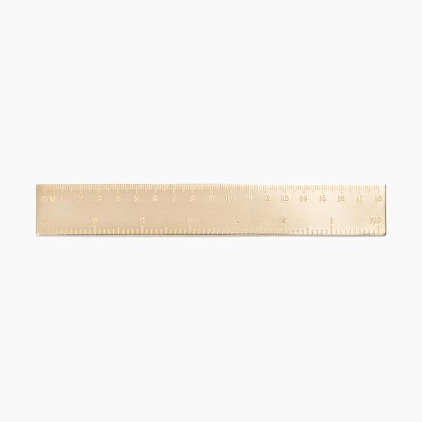 poketo - brass solid ruler – Dept - uncmns / fresh laundry